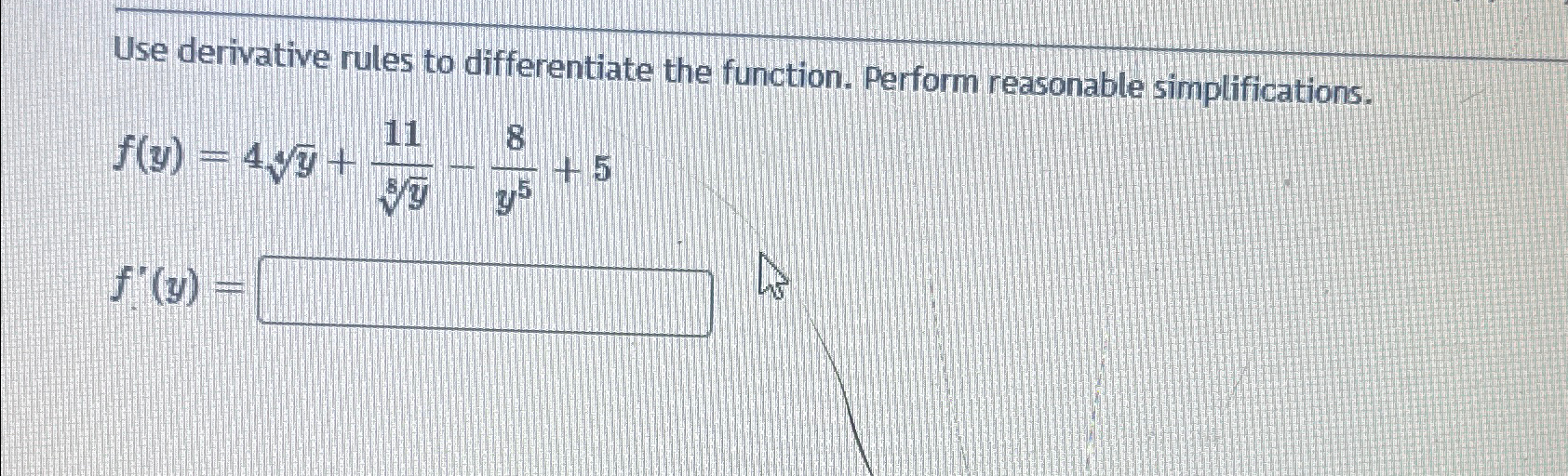 Solved Use derivative rules to differentiate the function. | Chegg.com