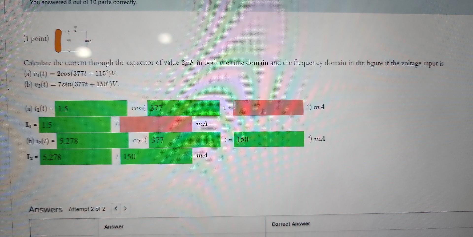 Solved I dont know how to get phase angle. please show each | Chegg.com