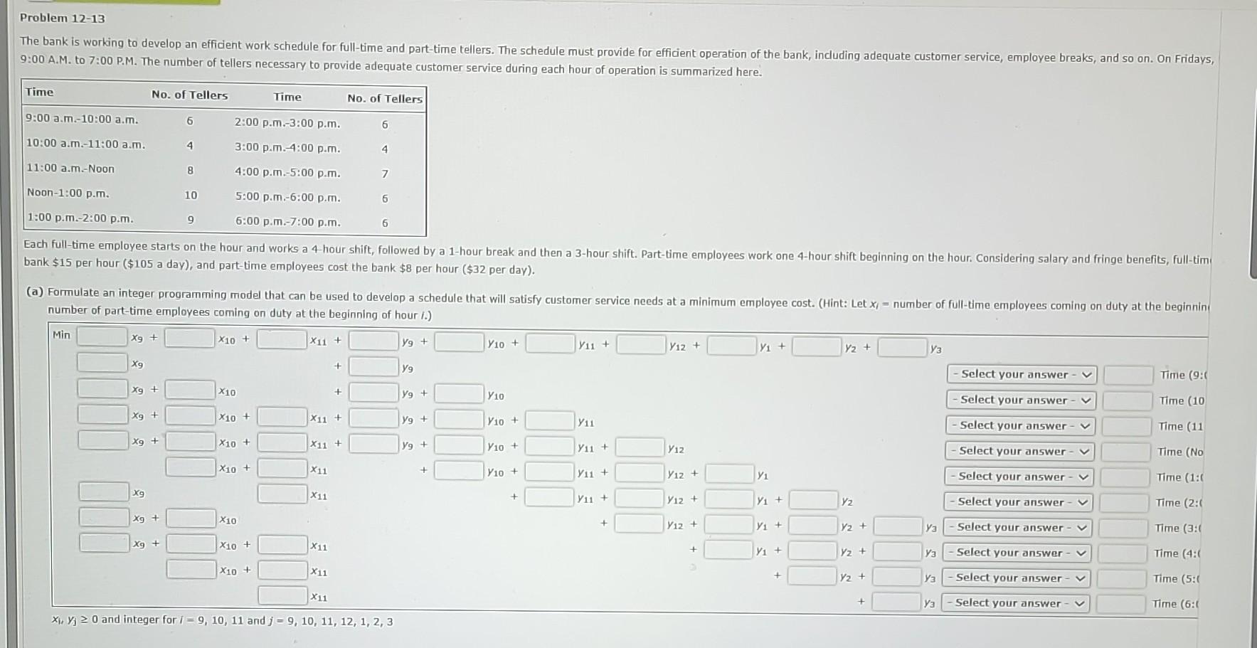 Solved (b) Solve the LP Relaxation of your model in part | Chegg.com