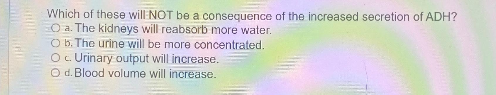 Solved Which of these will NOT be a consequence of the | Chegg.com