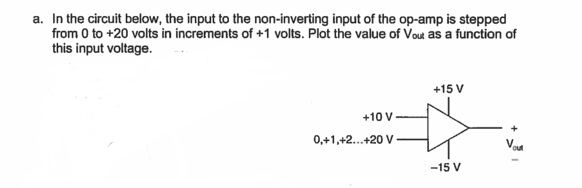 Solved a. ﻿In the circuit below, the input to the | Chegg.com