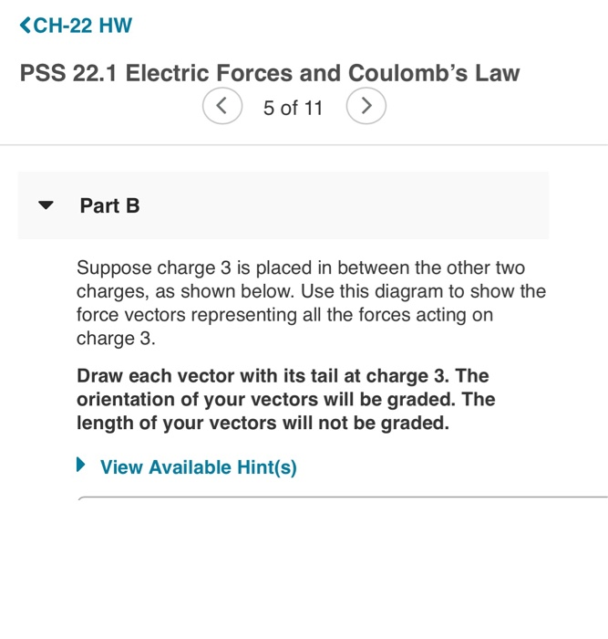 Solved Part B Suppose charge 3 is placed in between the | Chegg.com