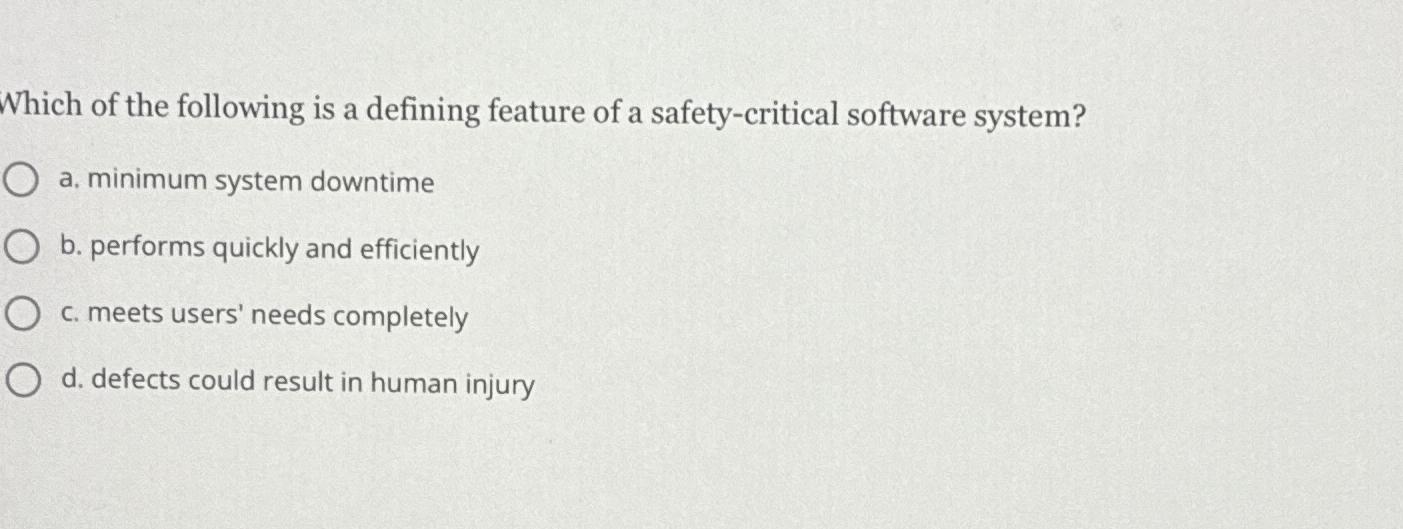 Solved Which of the following is a defining feature of a | Chegg.com