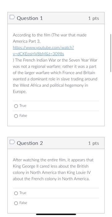 According to the film (The war that made America Part | Chegg.com