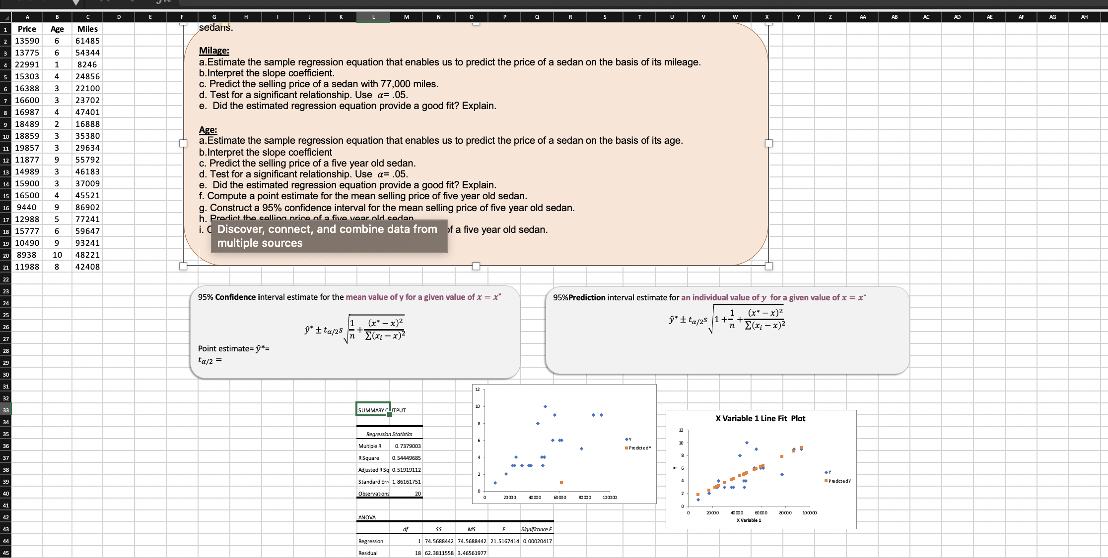 Solved (Excel Only) ﻿The accompanying table shows a portion | Chegg.com