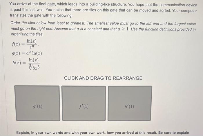Solved You arrive at the final gate, which leads into a | Chegg.com