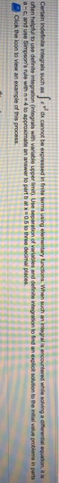 Solved fe Certain indefinite integrals such as dx cannot be | Chegg.com