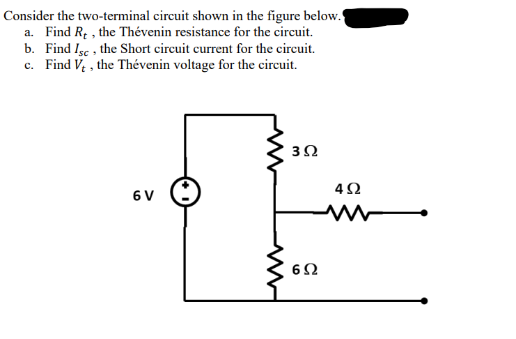 Solved Consider the two-terminal circuit shown in the figure | Chegg.com