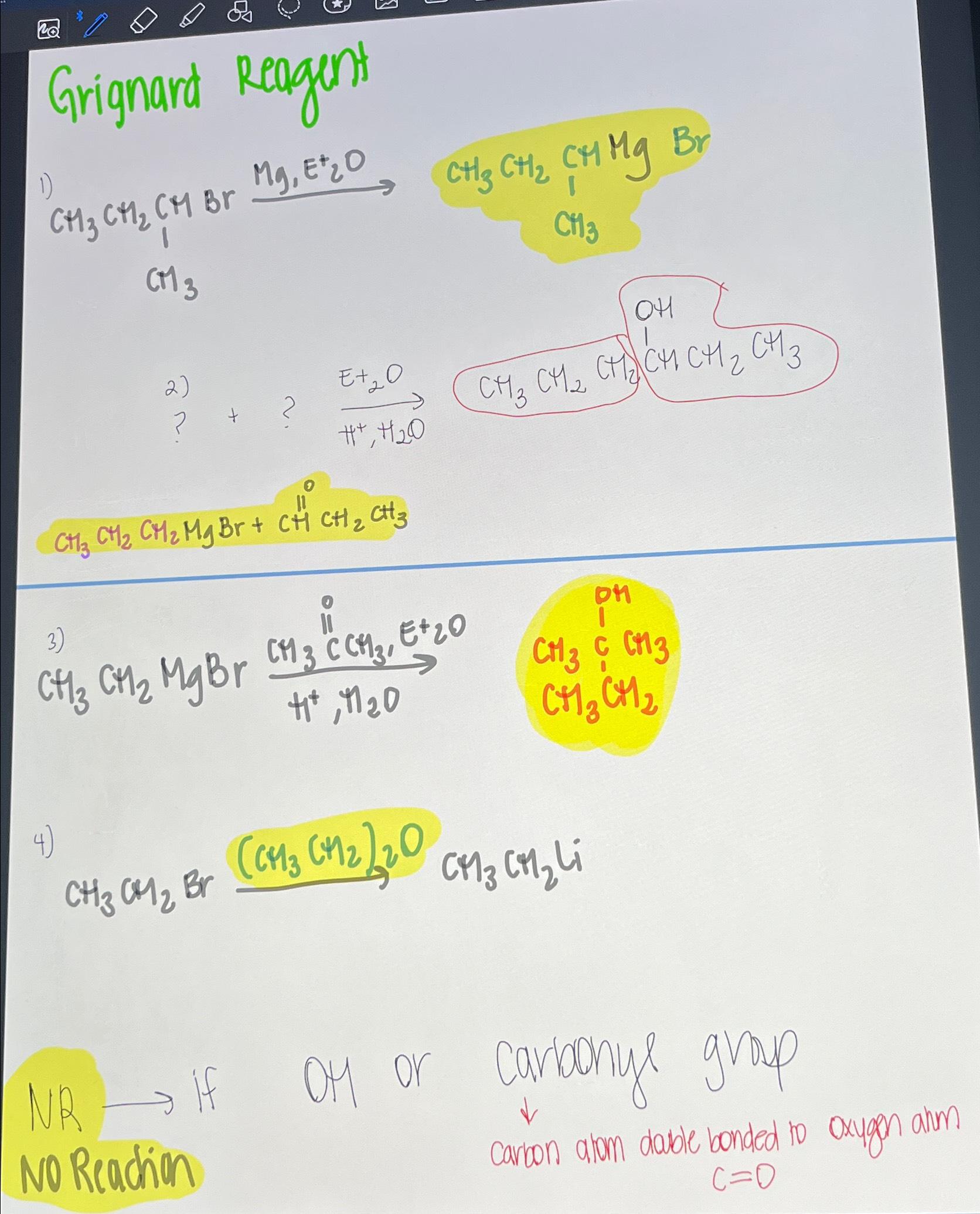 Solved Can someone please explain Grignard Reagent | Chegg.com