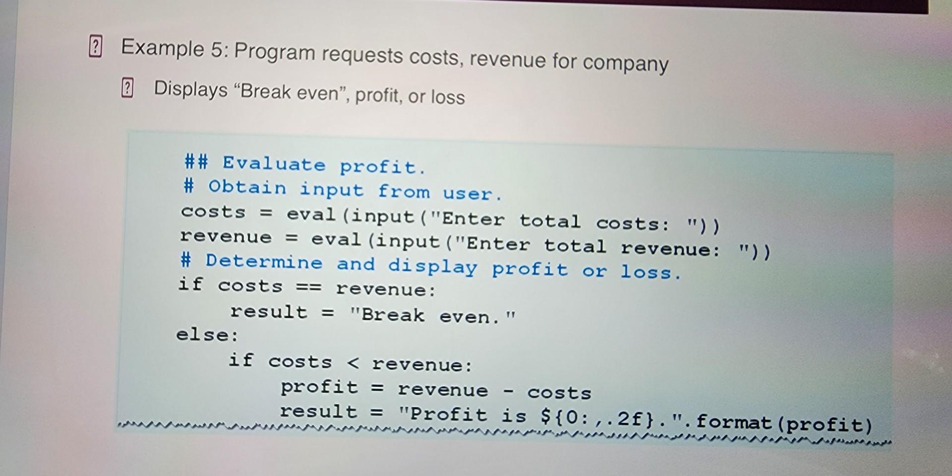 Solved Example 4: Program requests a color (Blue or Red) and | Chegg.com