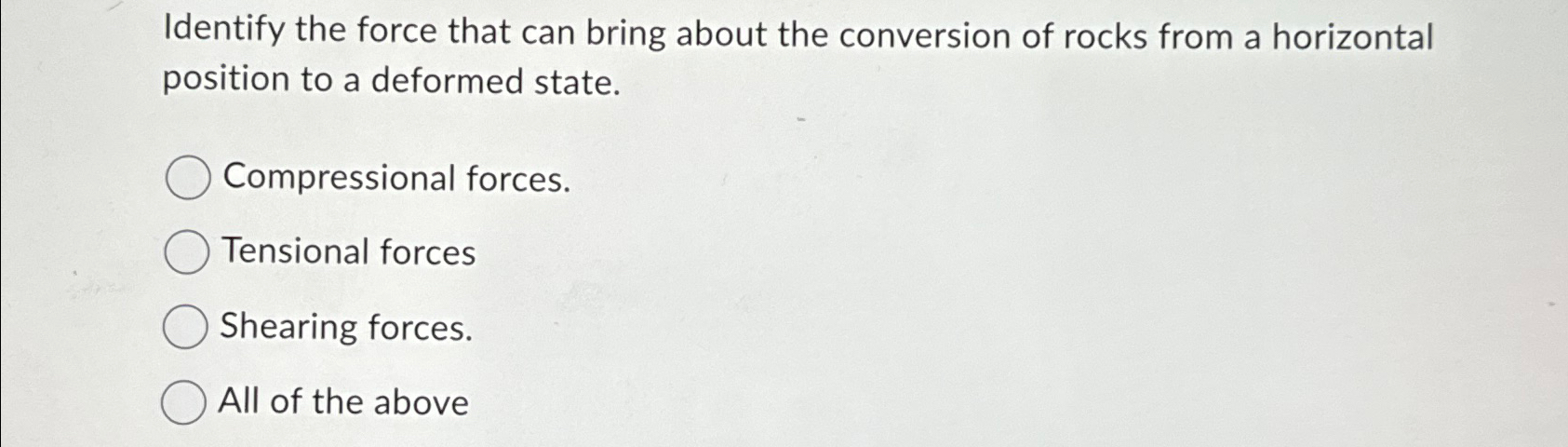 Solved Identify the force that can bring about the | Chegg.com