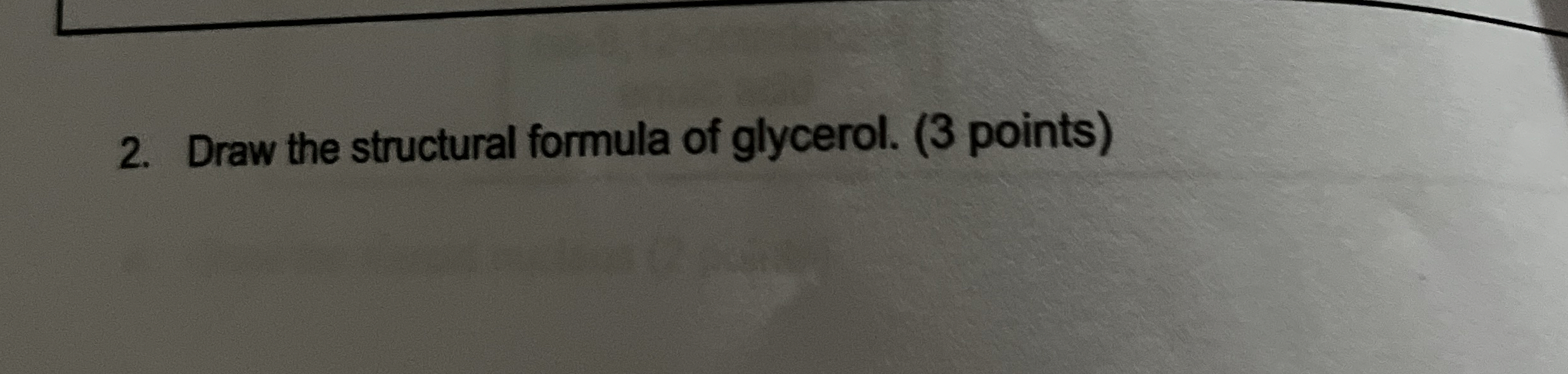 Solved Draw the structural formula of glycerol. (3 ﻿points) | Chegg.com