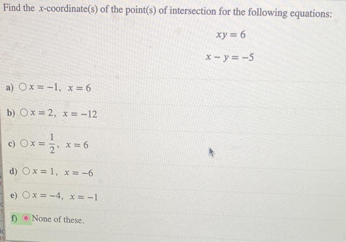 Solved Find the x-coordinate(s) of the point(s) of | Chegg.com