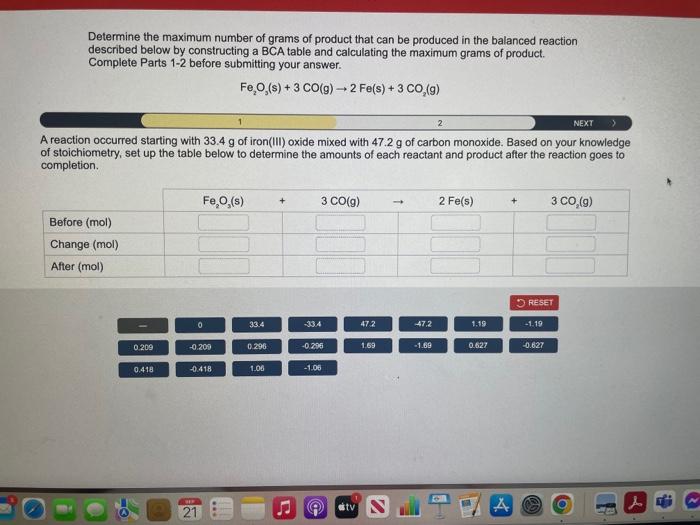 Solved Determine the maximum number of grams of product that | Chegg.com