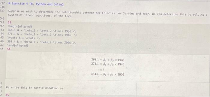 Exercise 4(R, Python and Julia) Suppose we wish to | Chegg.com