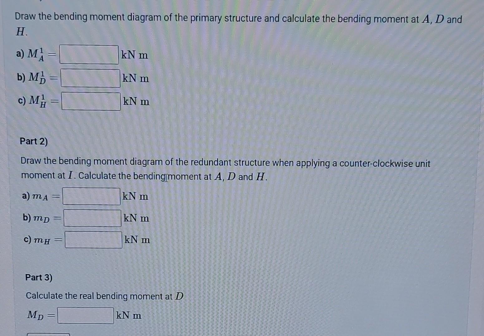 Solved Using the force method, calculate the bending moment | Chegg.com