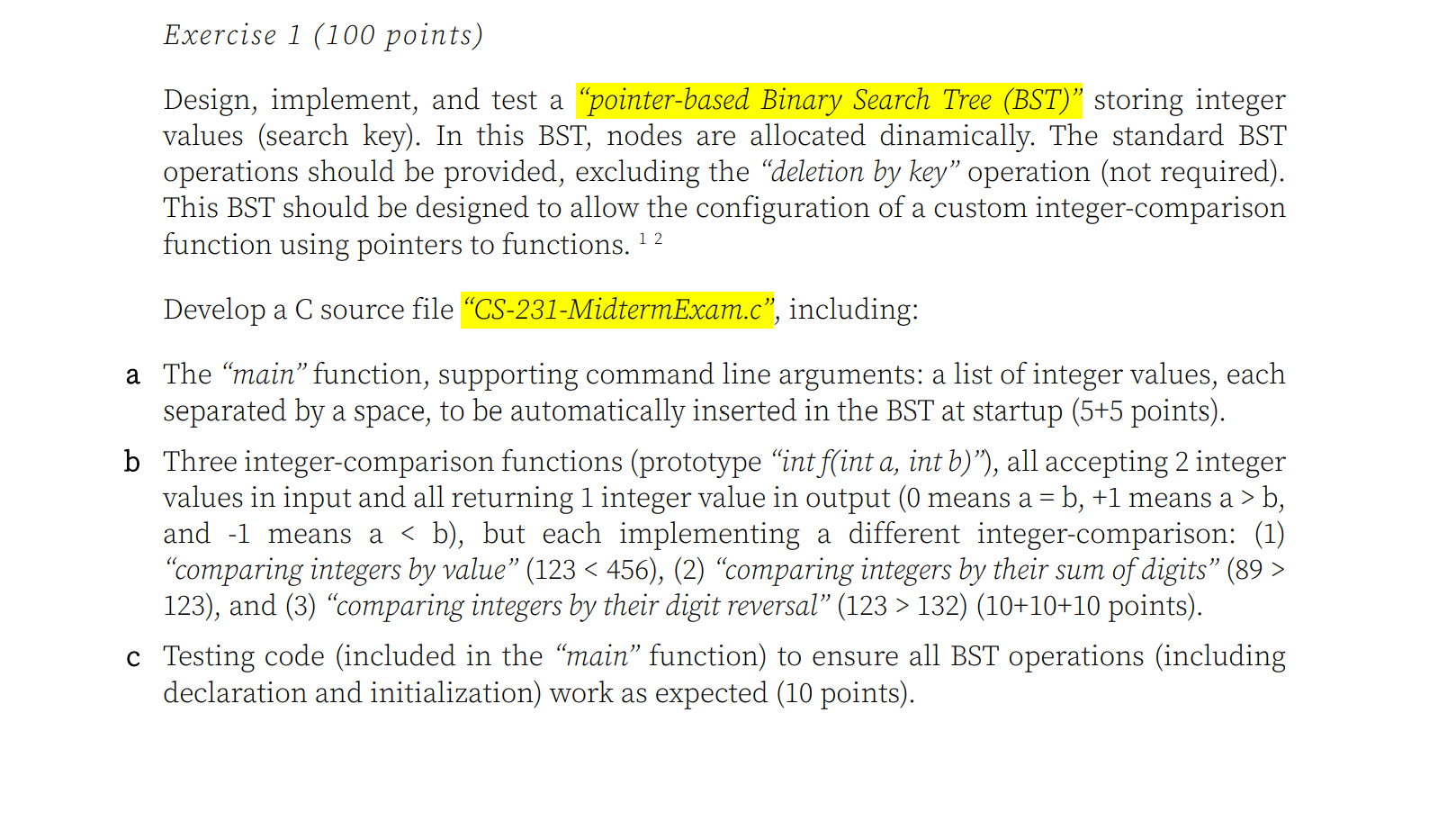 Solved Exercise 1 100 ﻿pointsdesign Implement And Test A