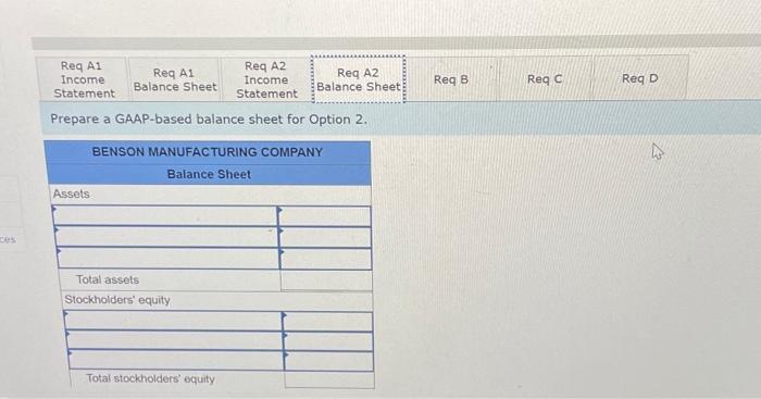 Solved Prepare a GAAP-based income statement for Option | Chegg.com