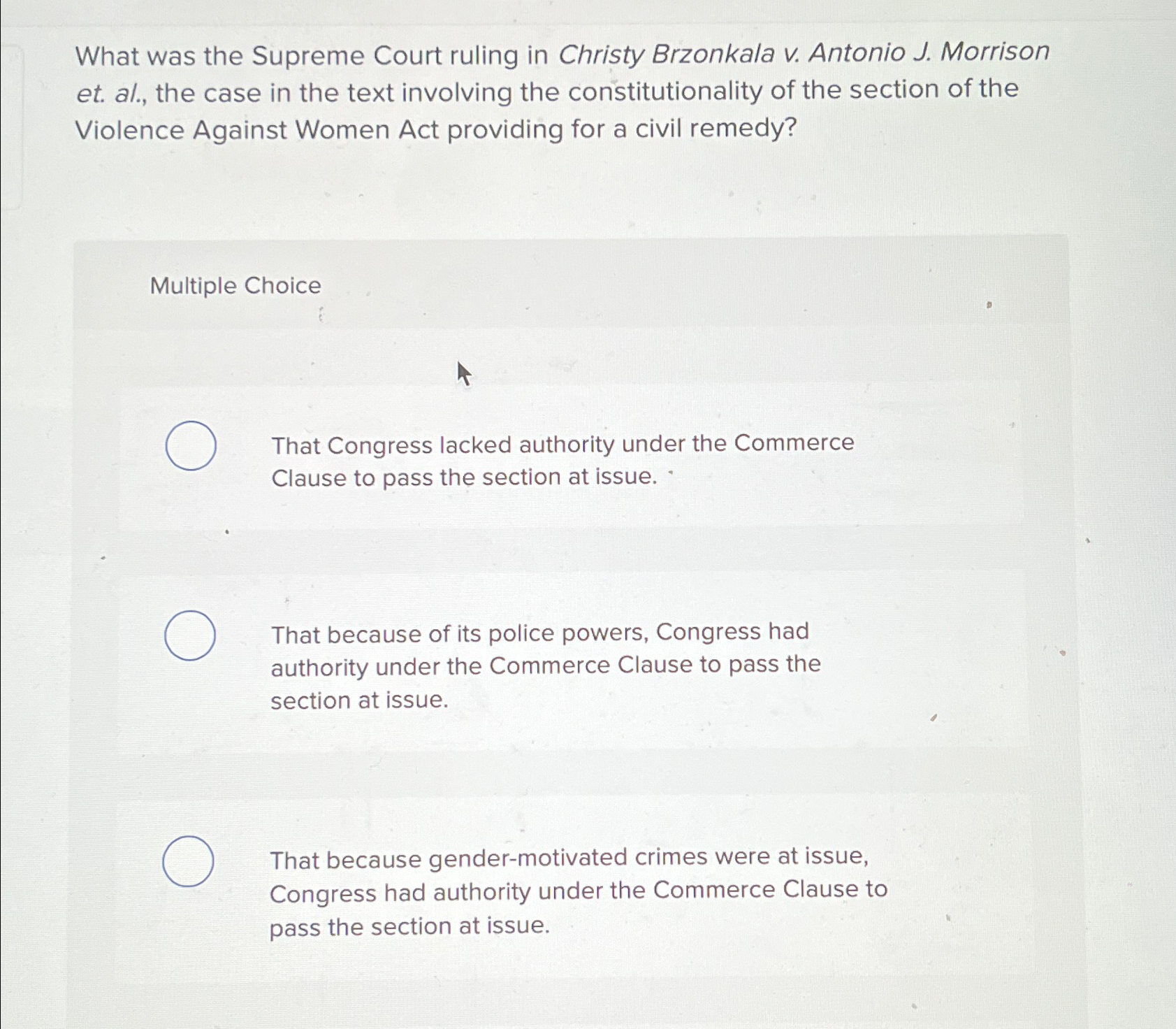 Solved What was the Supreme Court ruling in Christy | Chegg.com