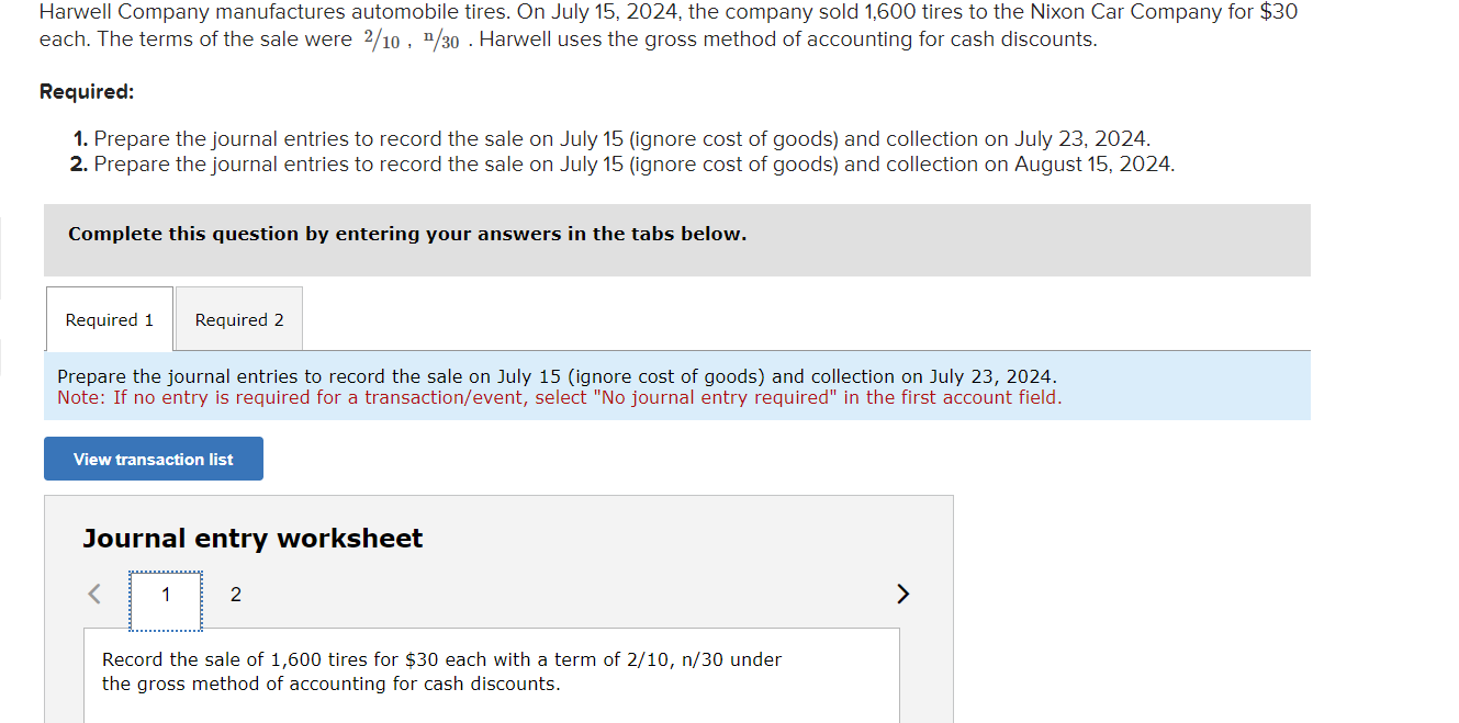 Please answer both parts second part says record the | Chegg.com