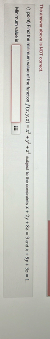 Solved The answer above is NOT correct.(1 ﻿point) ﻿Find the | Chegg.com