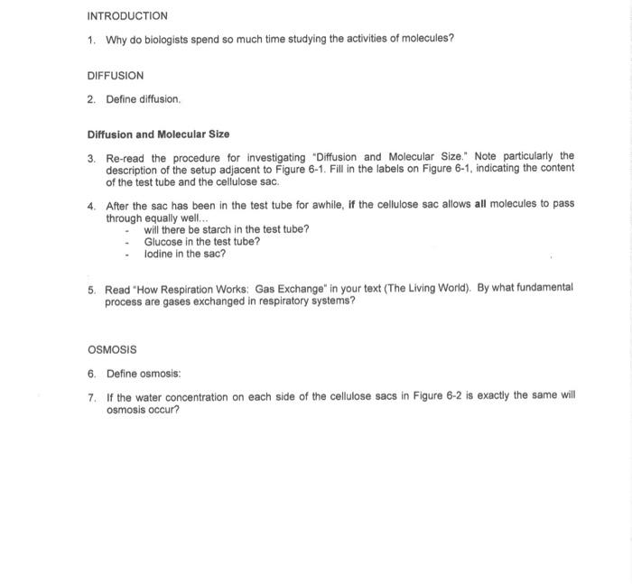 Solved INTRODUCTION 1. Why do biologists spend so much time | Chegg.com