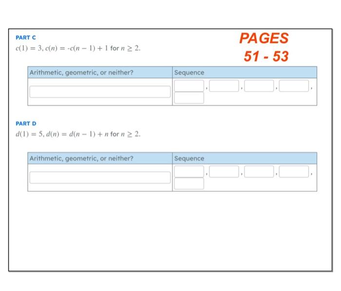 Solved Write The First Five Terms Of Each Sequence 