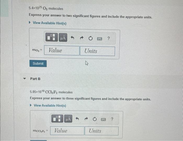 Solved 2. (Part A) Calculate the mass (in grams) of each | Chegg.com