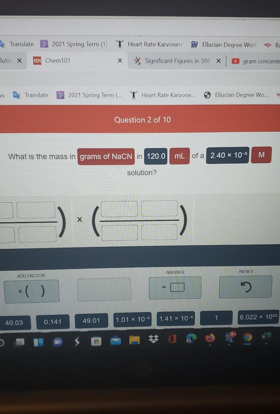 Solved what is the mass in grams of NaCN in 120.0 mL of a | Chegg.com