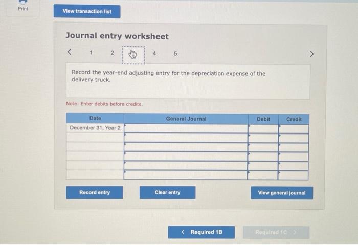 Solved Journal entry worksheet Record the year-end adjusting | Chegg.com