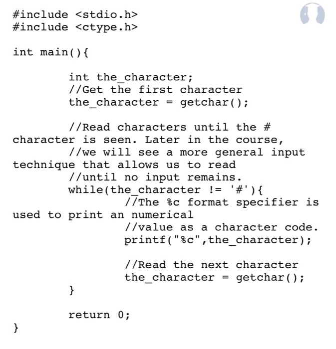 Solved #include #include int main() { int the_character; | Chegg.com