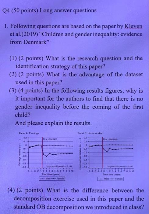 Solved Q4 (50 points) Long answer questions 1. Following | Chegg.com