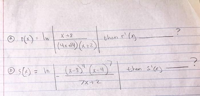Solved calculate each derivative. I am supposed to solve | Chegg.com