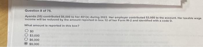 Solved Question 6 of 75 . Which of the following taxpayers | Chegg.com