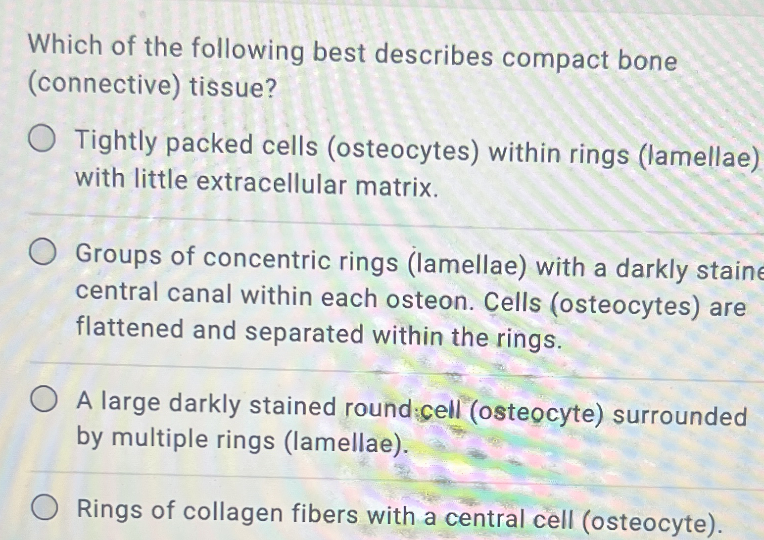 Solved Which of the following best describes compact | Chegg.com