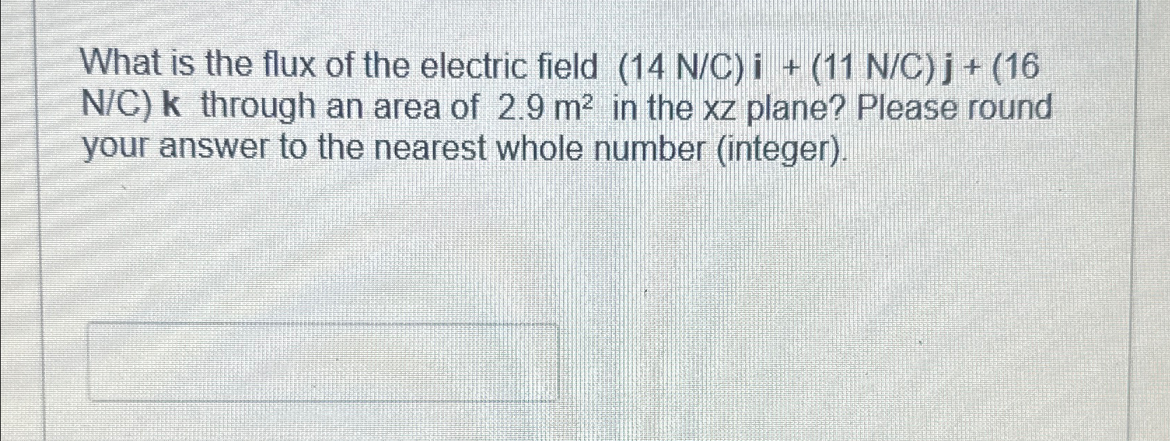 Solved What is the flux of the electric field NC ﻿through | Chegg.com