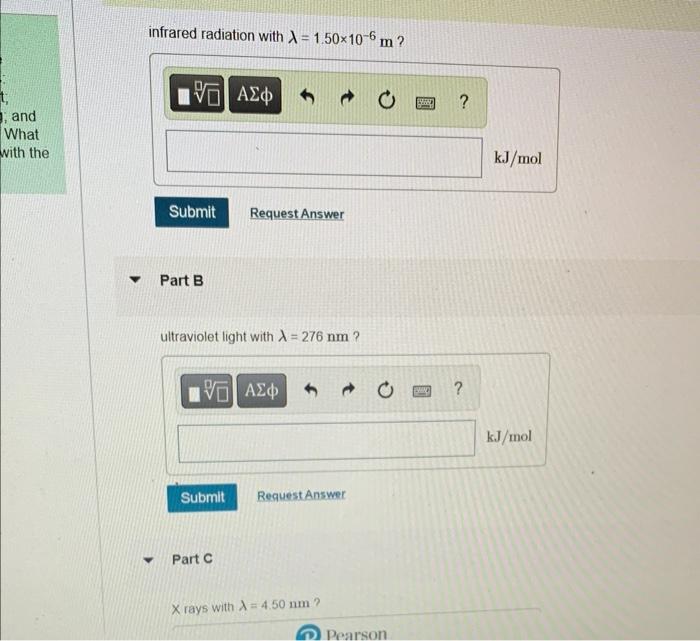 Solved infrared radiation with λ=1.50×10−6 m ? and What with | Chegg.com