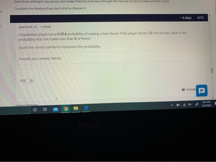 Solved: QUESTION 6.1 POINT A Weighted Coin Has Probability... | Chegg.com