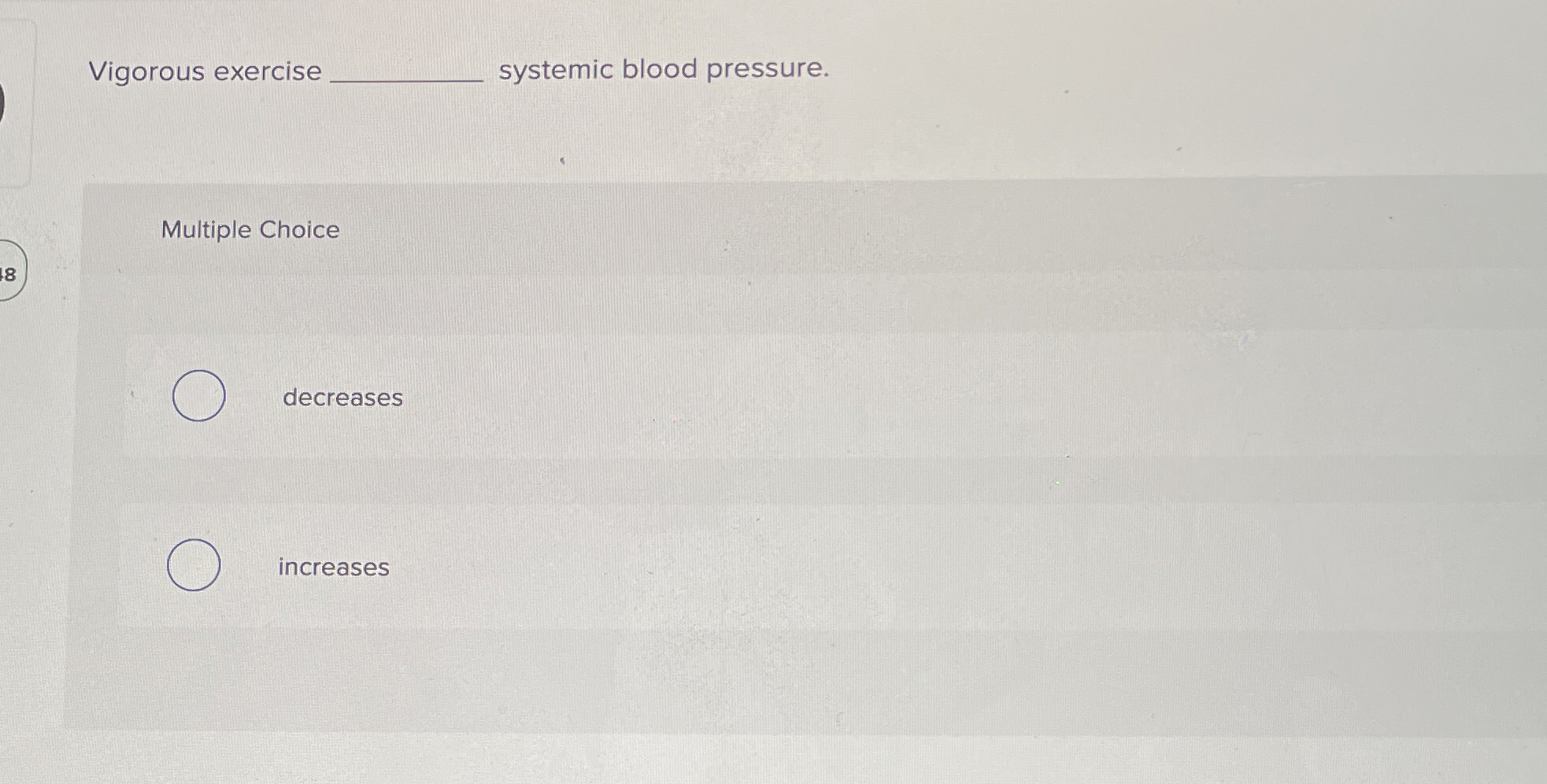 Solved Vigorous exercise systemic blood pressure.Multiple | Chegg.com