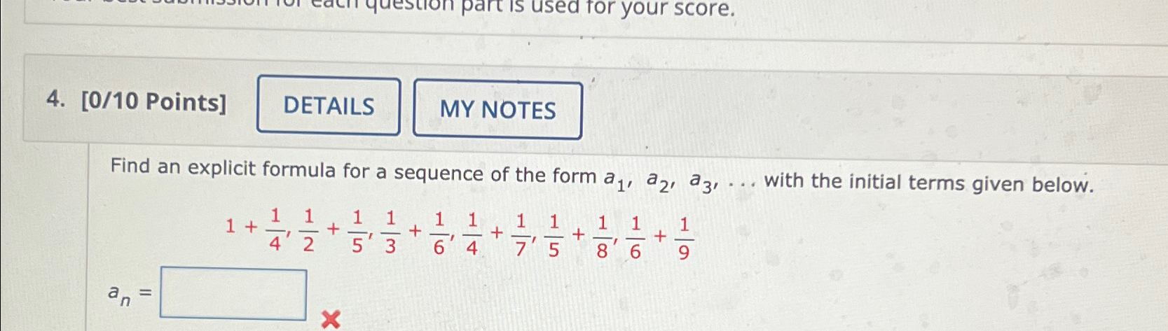Solved Points]Find an explicit formula for a sequence of the | Chegg.com