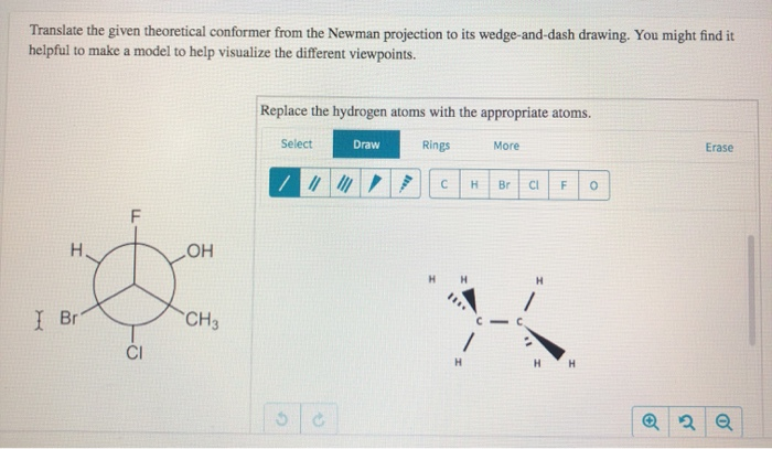 Solved Translate the given theoretical conformer from the | Chegg.com
