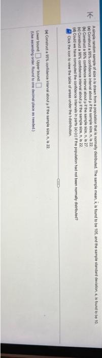 Solved A sircie random sarple of size n is crawn from a | Chegg.com