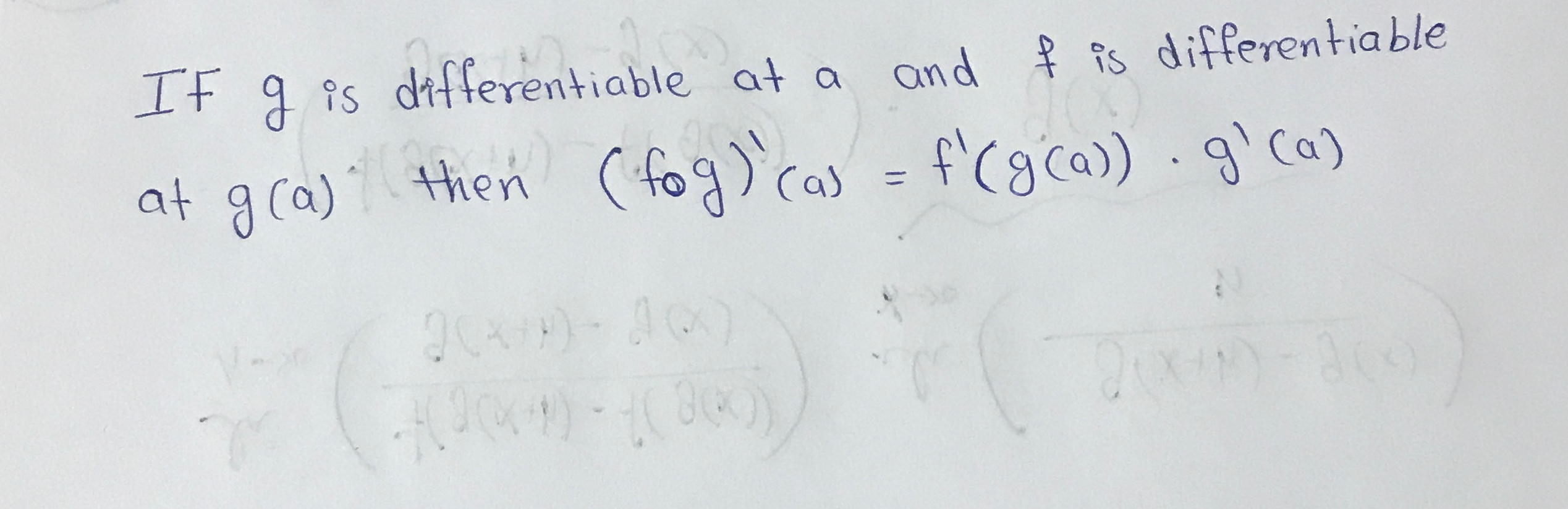 Solved If g ﻿is differentiable at a and f ﻿is differentiable | Chegg.com