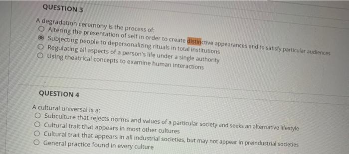 Solved question 3 and 4 bcoz iam not sure if it is | Chegg.com