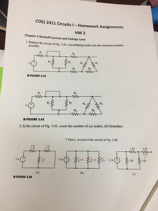 Solved COEJ 2411 Circuits 1 - Homework Assignments HW 2 | Chegg.com