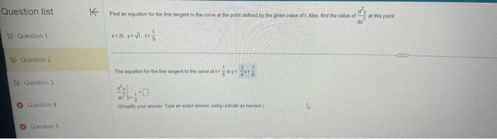 Solved x+2t,y=1,1=91 | Chegg.com