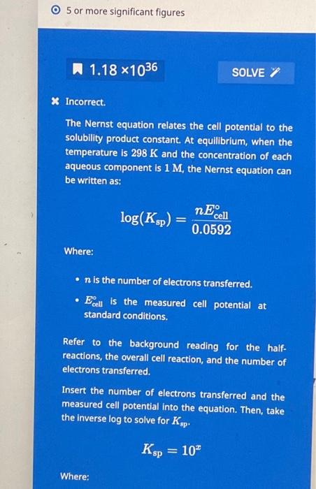 Solved Calculate An Equilibrium Constant Using CelJ | Chegg.com