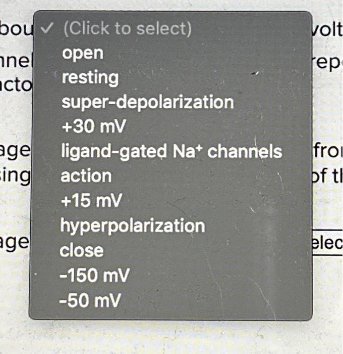 Solved Production of action potentials due to voltage-gated | Chegg.com