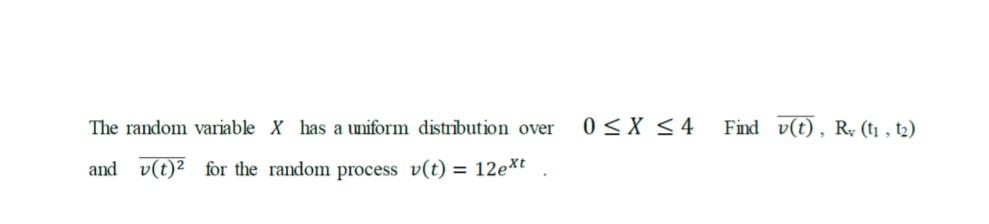Solved The random variable X has a uniform distribution over | Chegg.com