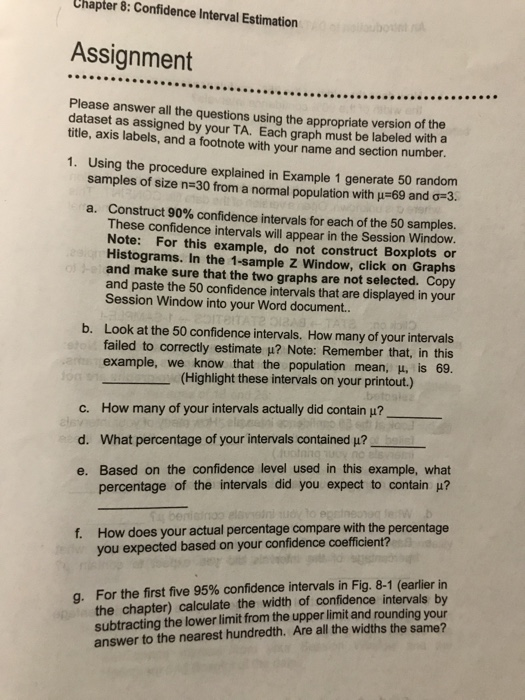 Chapter 8: Confidence Interval Estimation uboet r | Chegg.com